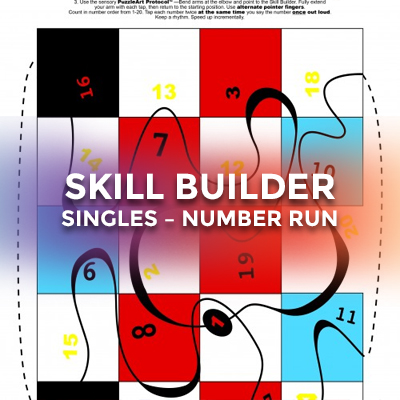 Skill Builder Singles – Number Run – Art Therapy