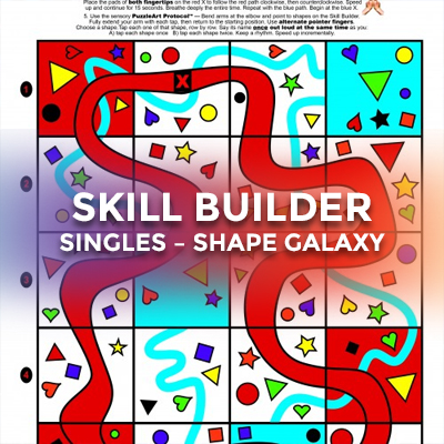 Skill Builder Singles – Shape Galaxy – Art Therapy